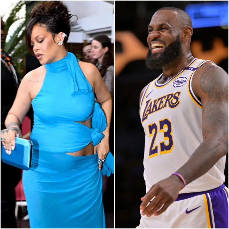 LeBron James Caught Rubbing Pregnant Rihanna In Awkward Viral Moment ...