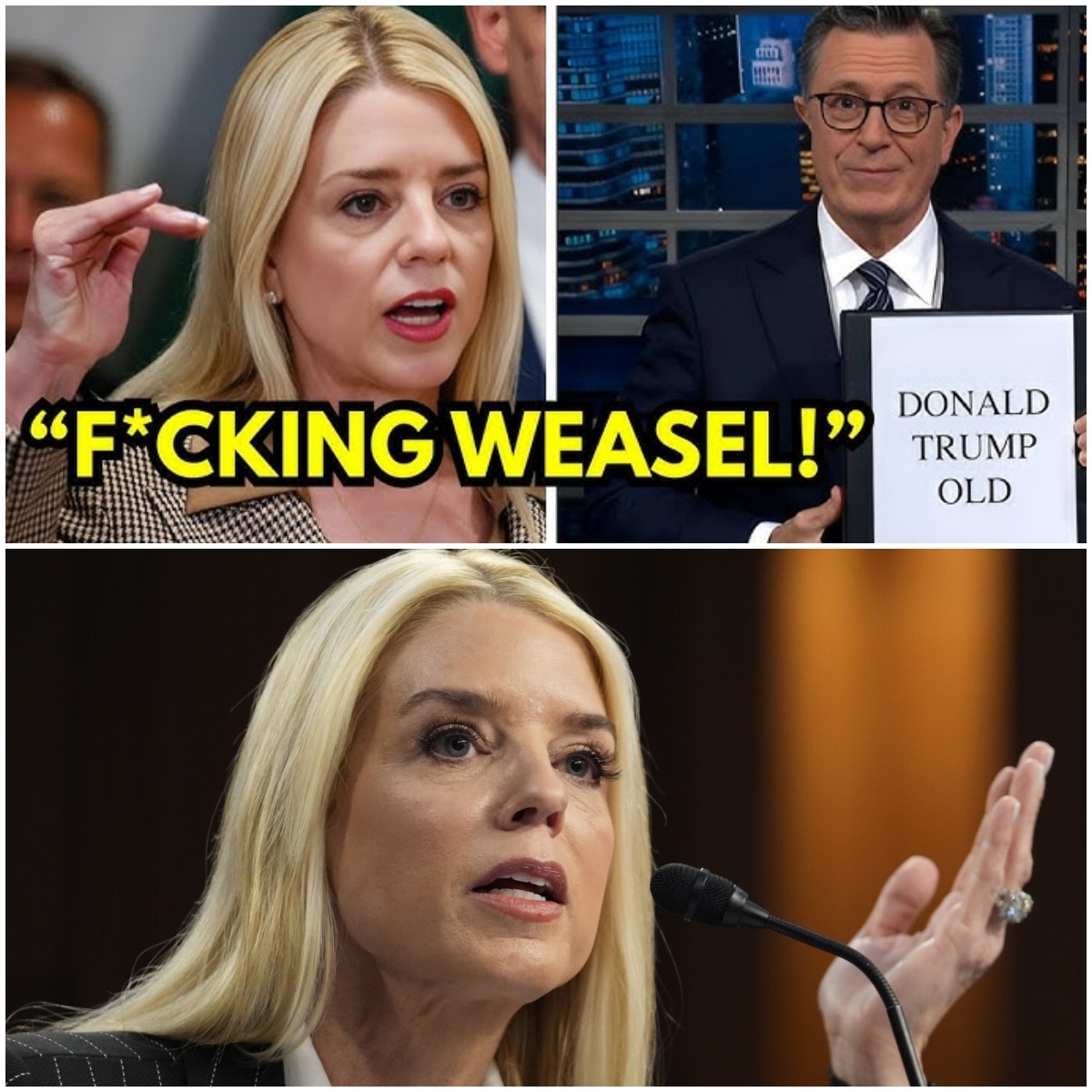 EXPLOSIVE SHOWDOWN! Pam Bondi Silences Stephen Colbert with Brutal Comeback on Live TV—Audience ...
