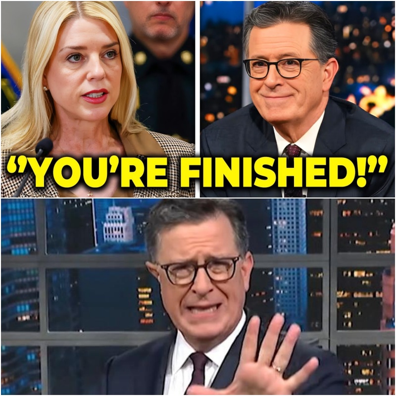 1 MINUTE AGO : Pam Bondi FLIPS The Late Show Upside Down—Stephen ...